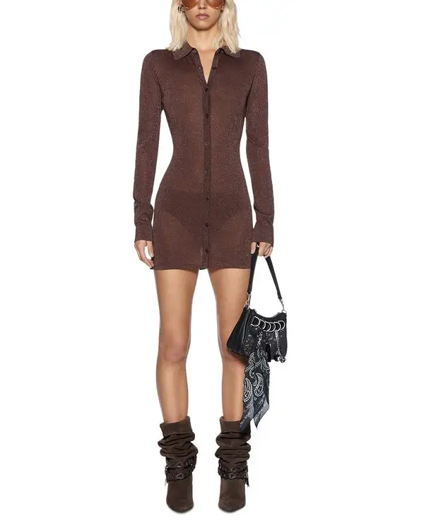 Ksubi Devin Long Sleeve Shirt Dress
