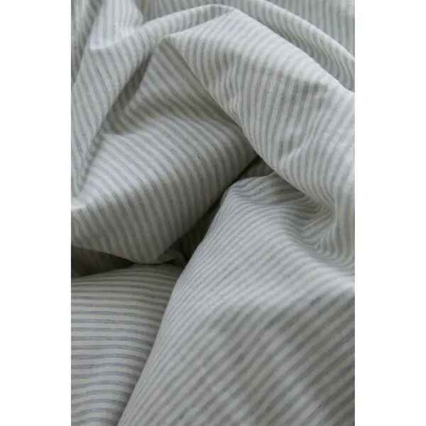 POM POM AT HOME Luke Cotton Striped Duvet Cover, Twin - Light Blue