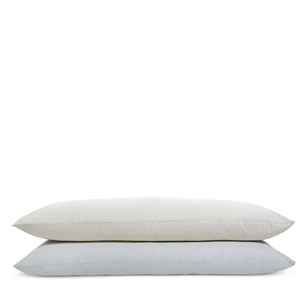 POM POM AT HOME Luke Cotton Striped Body Pillow, 18 X 60 - Light Blue