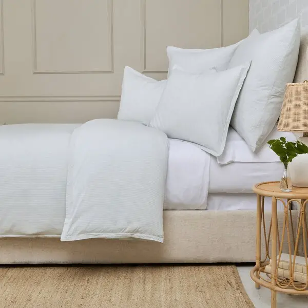 POM POM AT HOME Luke Cotton Striped Body Pillow, 18 X 60 - Light Blue