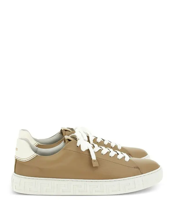 Versace Leather Lace-up Sneakers - Castagna