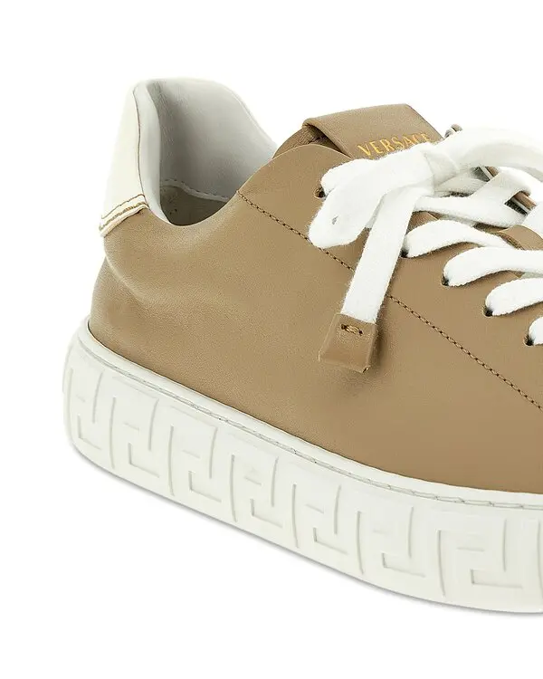 Versace Leather Lace-up Sneakers - Castagna