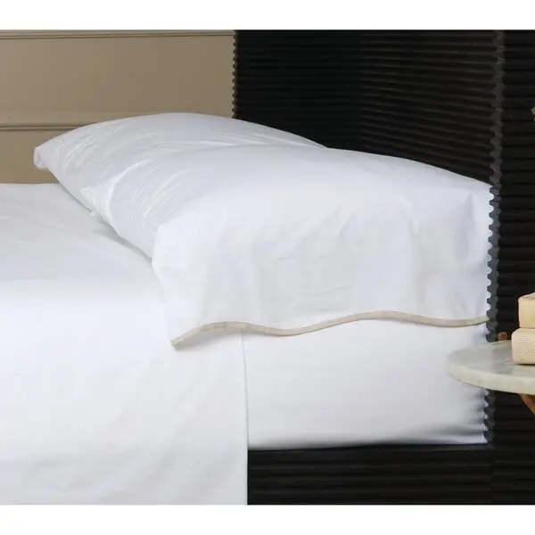 POM POM AT HOME Skylar Cotton Percale Sheet Set, King - White/flax