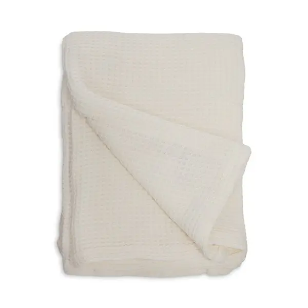 POM POM AT HOME Balboa Waffle Bed Blanket, Queen - Ivory