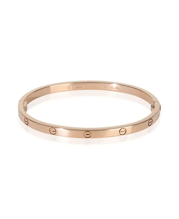 CARTIER Small Model Love 18k Rose Gold Bracelet - Pink