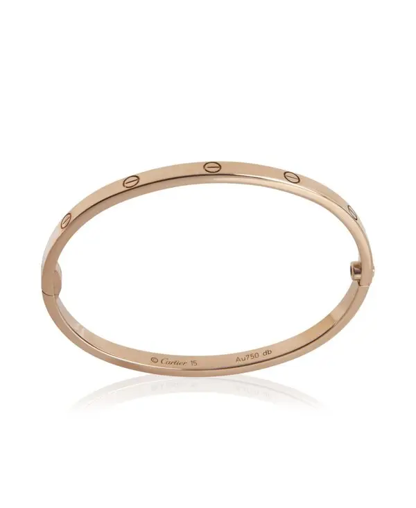 CARTIER Small Model Love 18k Rose Gold Bracelet