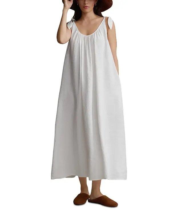 Jenni Kayne Iris Shoulder Tie Dress - Ivory