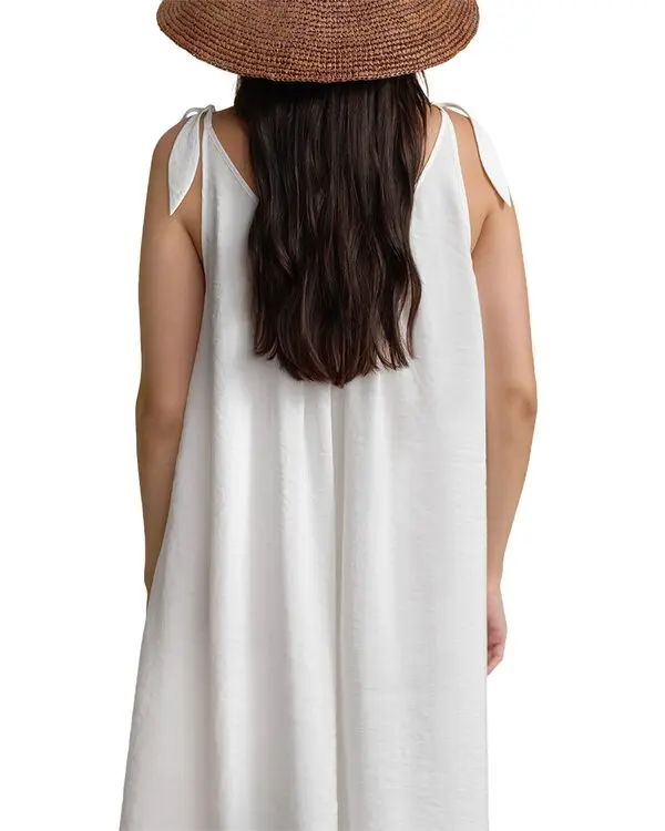 Jenni Kayne Iris Shoulder Tie Dress - Ivory