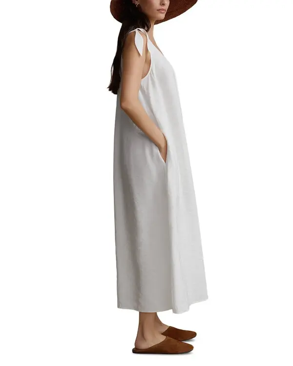 Jenni Kayne Iris Shoulder Tie Dress - Ivory