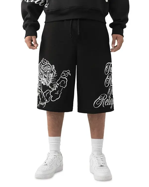 True Religion Mikey Tiger Graphic Shorts