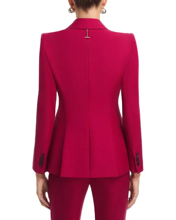 Alexander McQueen Single Breasted Wool Blend Blazer