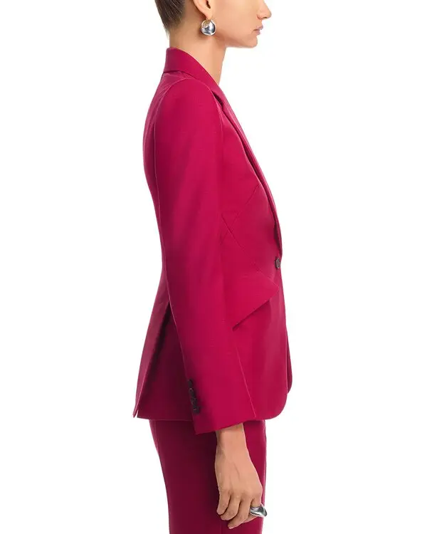 Alexander McQueen Single Breasted Wool Blend Blazer