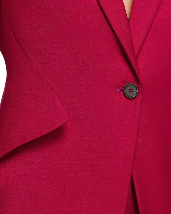 Alexander McQueen Single Breasted Wool Blend Blazer