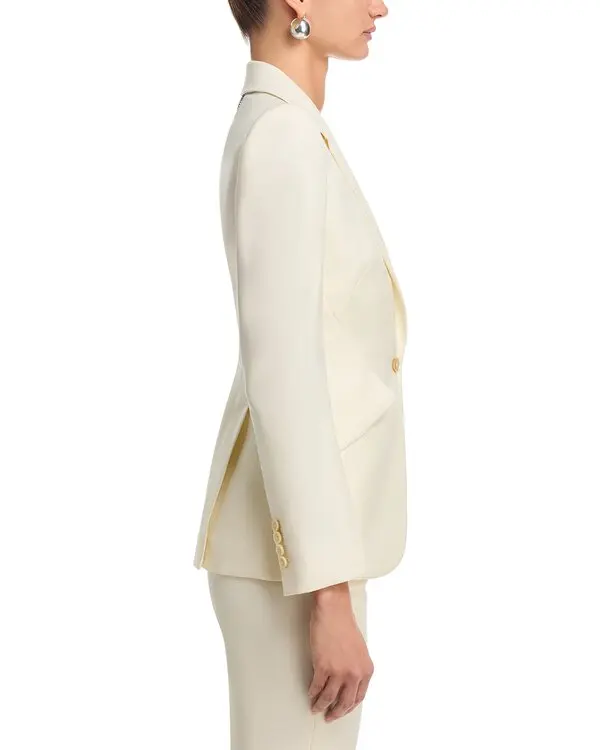 Alexander McQueen Single Breasted Fine Wool Blazer - Ivory