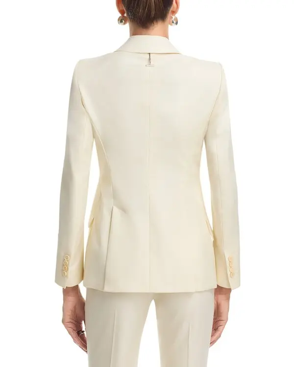Alexander McQueen Single Breasted Fine Wool Blazer - Ivory