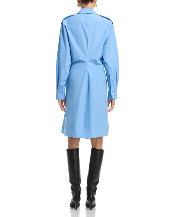 Alexander McQueen Gathered Shirt Dress - Navy