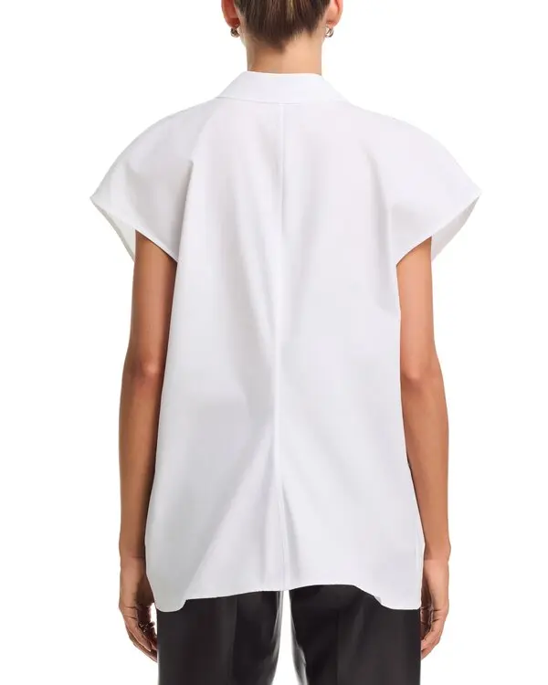 Alexander McQueen Gathered Short Sleeved Shirt