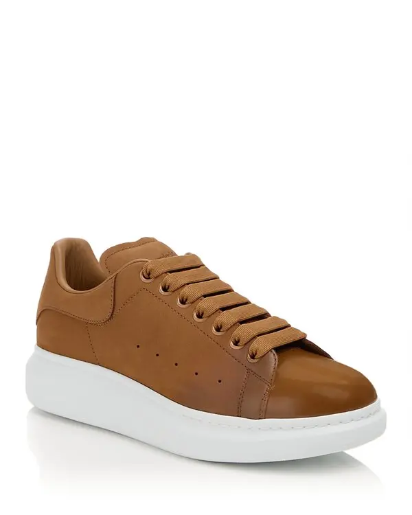 Alexander McQueen Leather Oversized Sneakers - Brown