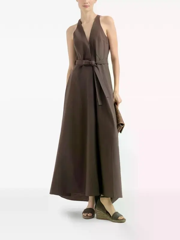 Brunello Cucinelli Techno Cotton Poplin Belted Dress