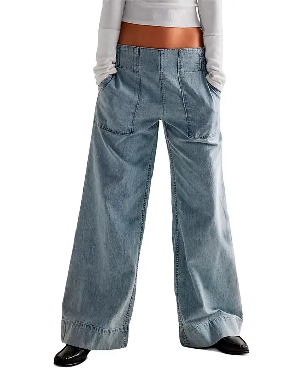 Free People Breezy High Rise Wide Leg Jeans