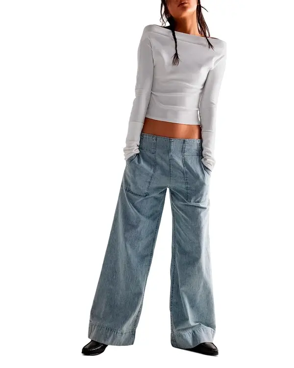 Free People Breezy High Rise Wide Leg Jeans