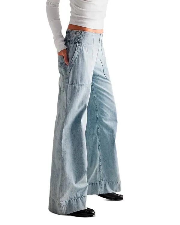 Free People Breezy High Rise Wide Leg Jeans