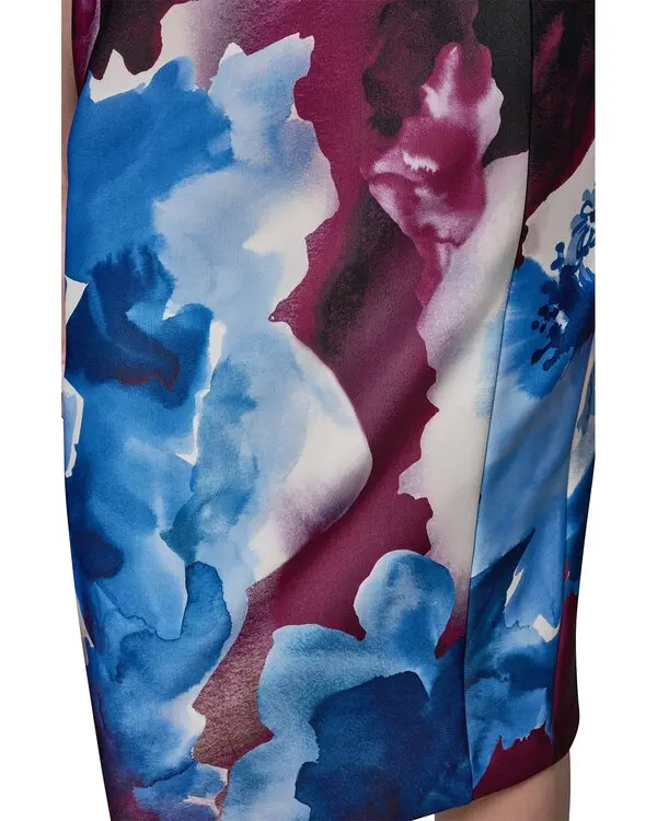 Donna Karan New York Off-the-shoulder Floral Print Sheath Dress