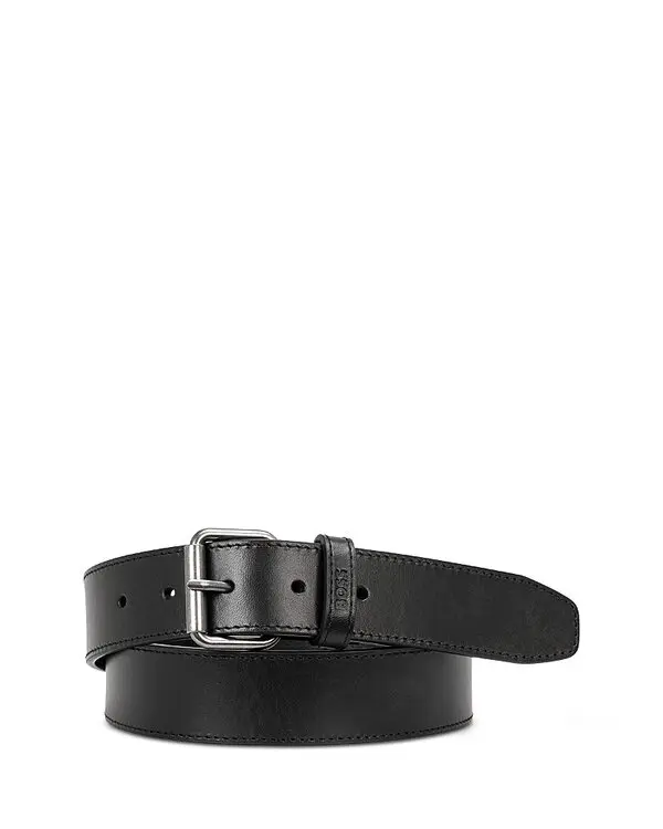 BOSS By Hugo Narun Leather Belt - Black