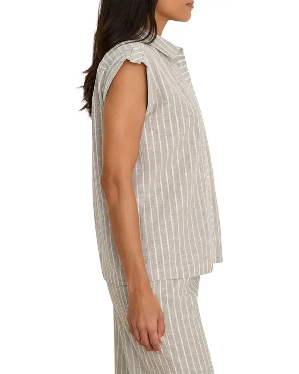 NIC+ZOE Linen Blend Striped Shirt