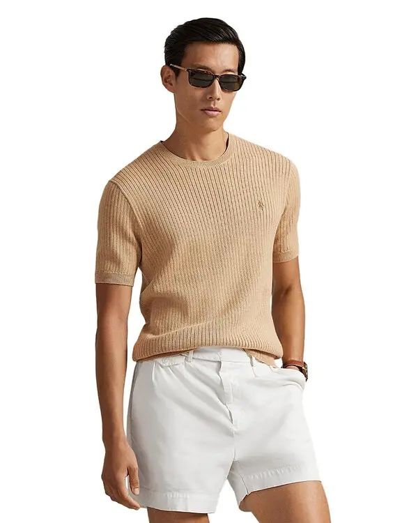 Polo Ralph Lauren Ribbed Knit Sweater T-shirt - Brown
