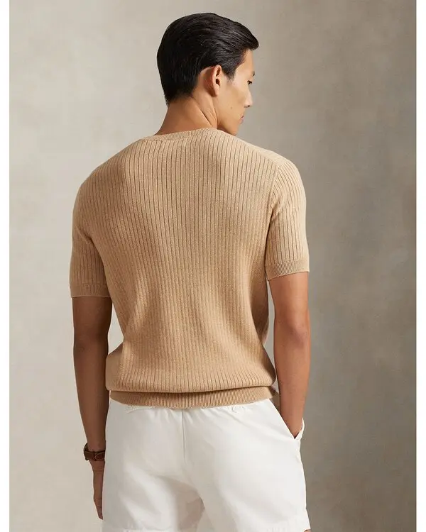 Polo Ralph Lauren Ribbed Knit Sweater T-shirt - Brown