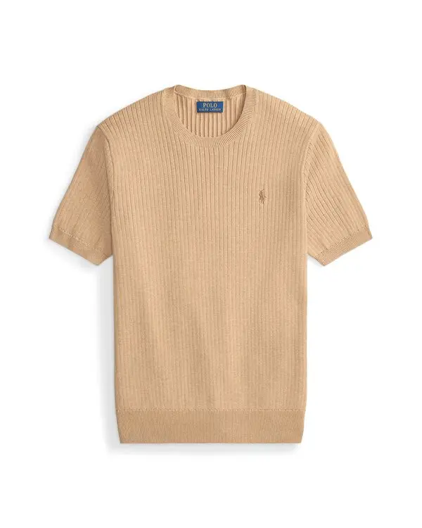 Polo Ralph Lauren Ribbed Knit Sweater T-shirt - Brown