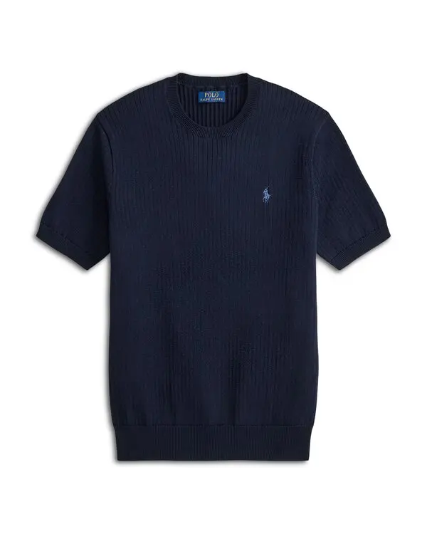 Polo Ralph Lauren Ribbed Knit Sweater T-shirt - Hunter Navy