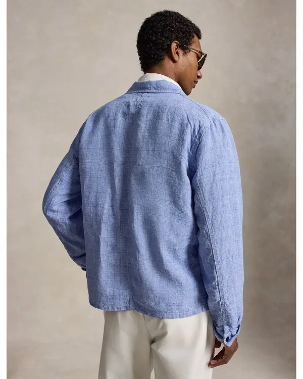 Polo Ralph Lauren Plaid Linen Utility Overshirt
