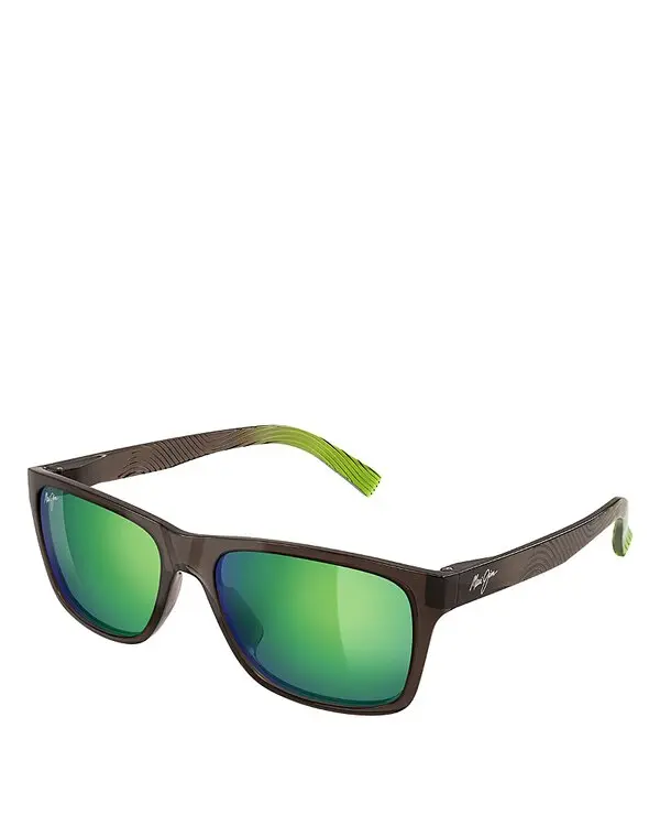 Maui Jim Polarized Rectangular Sunglasses - Grey