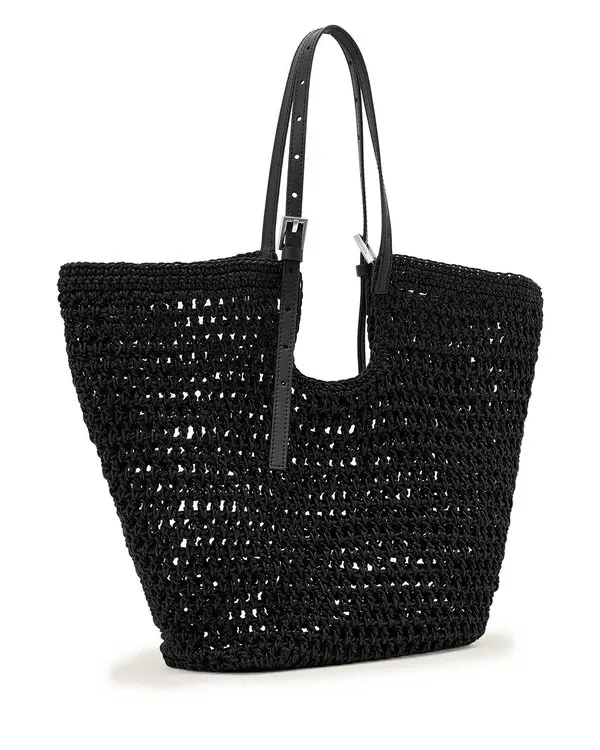 ALLSAINTS Ara Large East/west Cotton Knit Tote - Black