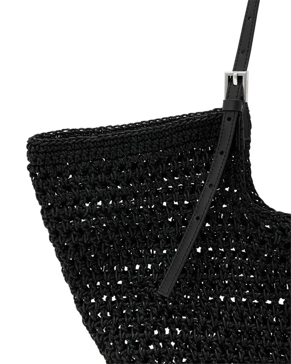 ALLSAINTS Ara Large East/west Cotton Knit Tote - Black