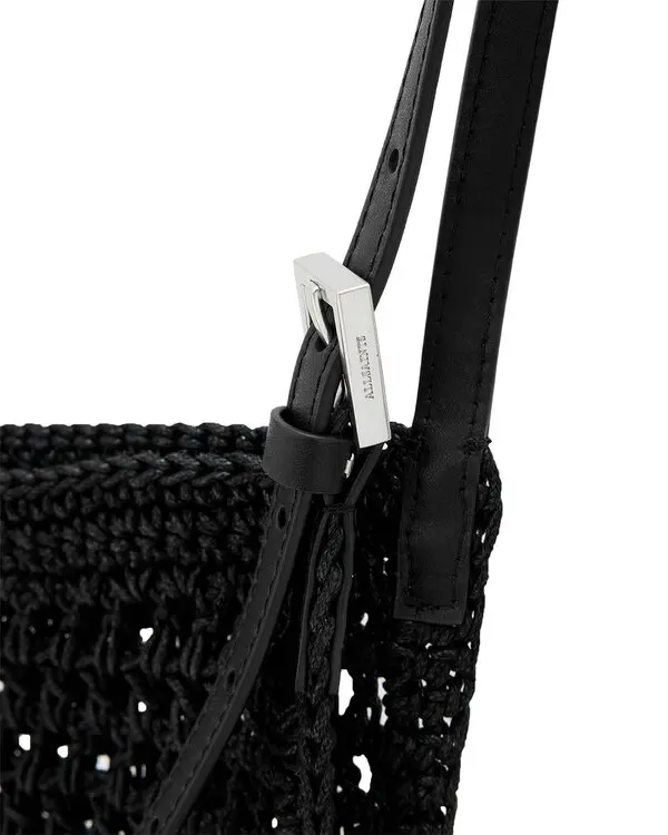 ALLSAINTS Ara Large East/west Cotton Knit Tote - Black