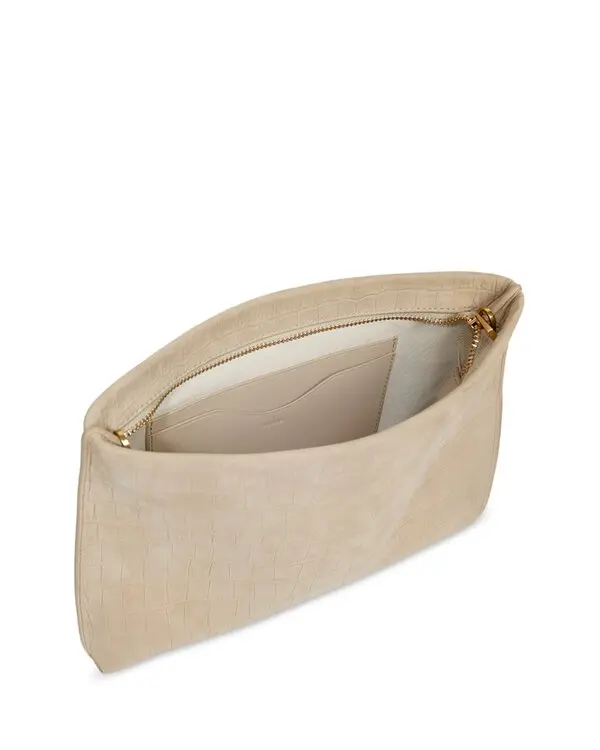Vince Embossed Leather Pouch