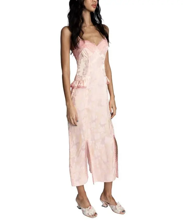 Anna Sui Damask Rose Brocade Slip Dress