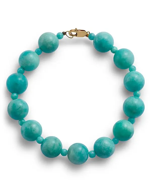 Bloomingdale'S Amazonite Beaded Bracelet In 14k Yellow - Gold