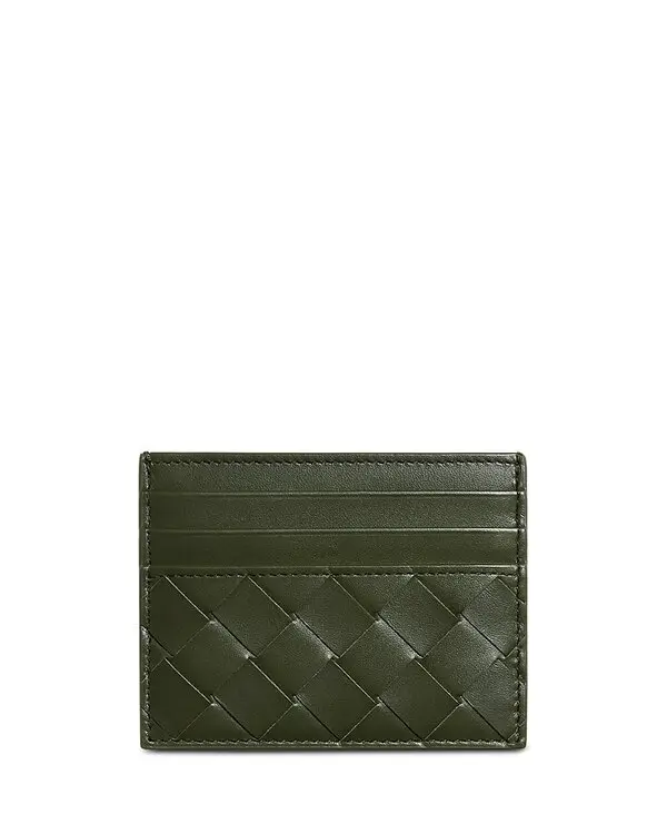 Bottega Veneta Intrecciato Credit Card Case - Green
