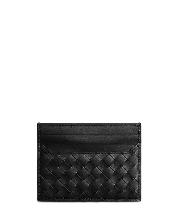 Bottega Veneta Intrecciato Piccolo Card Case - Black