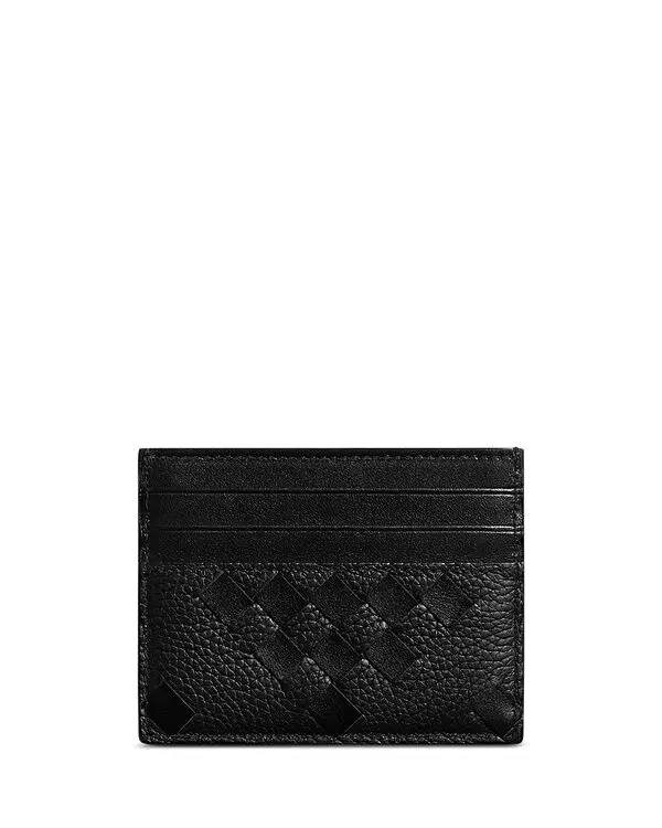 Bottega Veneta Intrecciato Credit Card Case - Nero