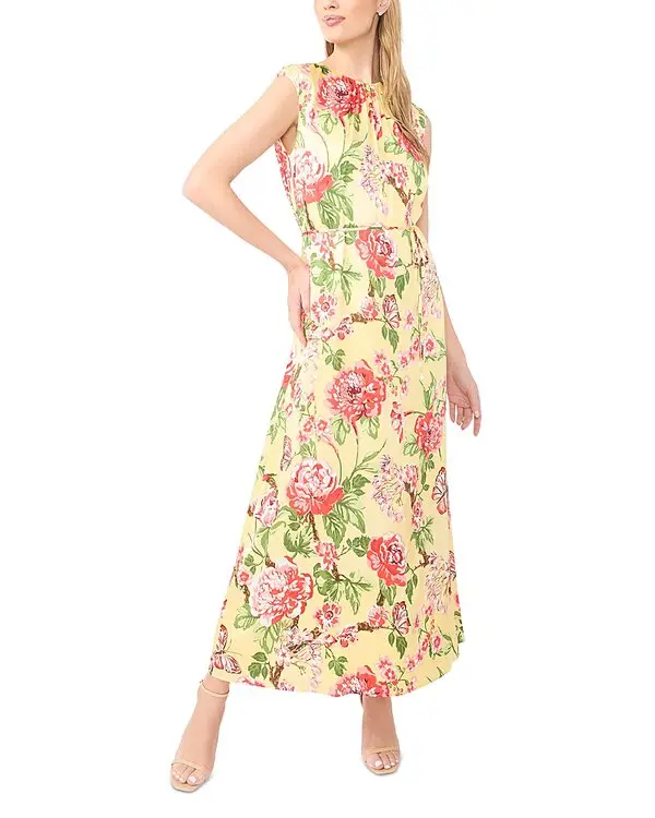 Ted Baker London Parker Gathered Neck Maxi Dress - Creamed Corn