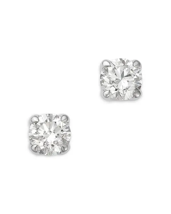 Bloomingdale'S Certified Lab Grown Diamond Stud Earrings In 18k 1.0 Tcw - White Gold