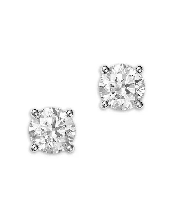 Bloomingdale'S Certified Lab Grown Diamond Stud Earrings In 18k Gold, 3.0 Tcw - White