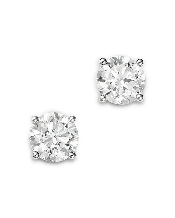 Bloomingdale'S Certified Lab Grown Diamond Stud Earrings In 18k Gold, 3.0 Tcw - White