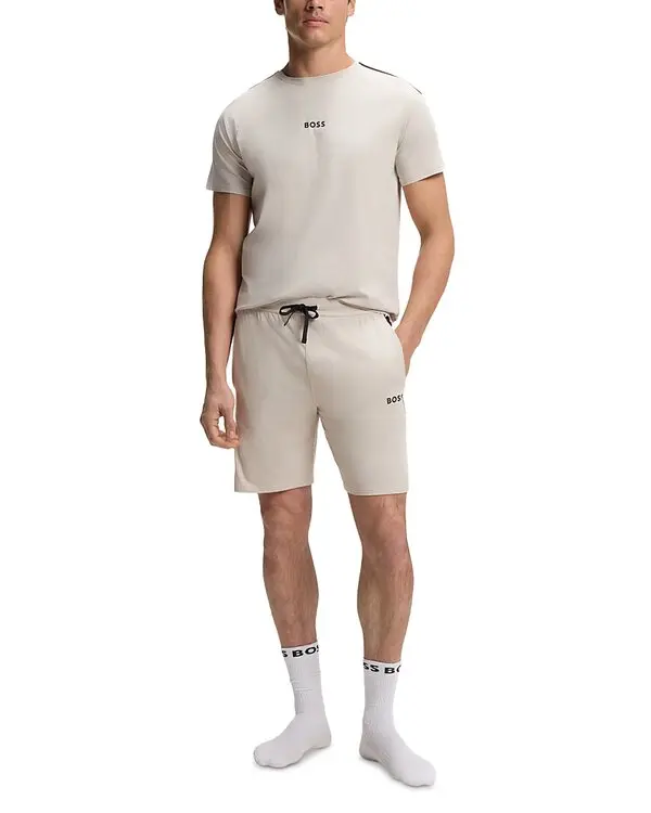 Hugo Boss Logo Drawstring Shorts - Open Grey
