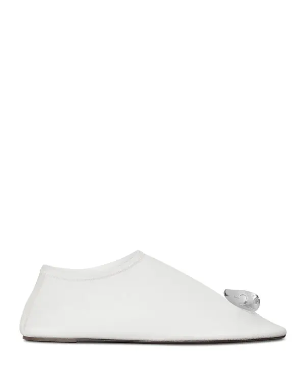 Tory Burch Patos Mesh Flats With Gold Tone Hardware - Clear/silver